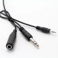 China 6.35mm to 3.5mm TRS Splitter Audio Cable - Male to Female 1m 2m 3m 5m Lengths with OEM Options for sale