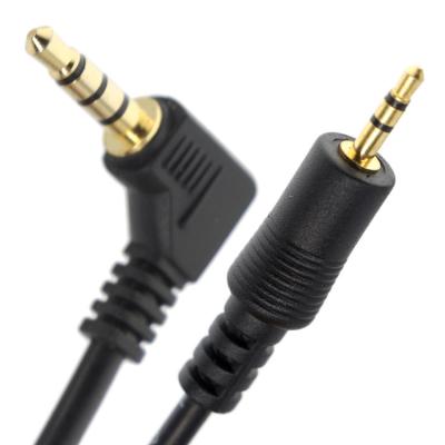 China Custom 2.5mm TRS to 3.5mm TRRS Right Angle Audio Cable 1m-5m Length with ROHS/CE Certification for sale