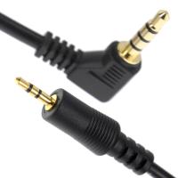 China Custom 2.5mm TRS to 3.5mm TRRS Right Angle Audio Cable 1m-5m Length with ROHS/CE Certification for sale