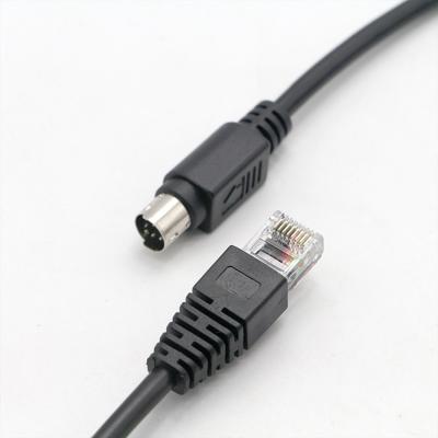 China Custom Male to Male RJ45 to 8 Pin Mini Din Connector Cable 1m 2m 3m for sale