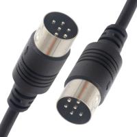 China Shielded MIDI DIN Extension Cable 3 to 13 Pin Male to Male Female Audio Video Connector for sale