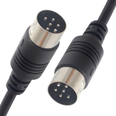 China Custom Radio Midi Male to Male 6 Pin Din to 6 Pin Din S Video Extension Cable for Roland 1m for sale