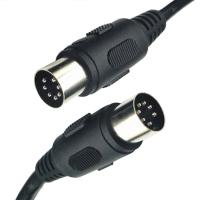 China Custom 7 Pin DIN Male to Female Audio Stereo Extension Cable 0.2m-5m for MIDI Controller for sale