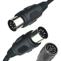 China Shielded MIDI DIN Extension Cable 3 to 13 Pin Male to Male Female Audio Video Connector for sale