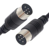 China OEM Shielded MIDI DIN Extension Cable 3 to 13 Pin Male to Male Female 1m 2m for sale