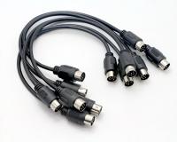China Custom Radio Midi Male to Male 6 Pin Din to 6 Pin Din S Video Extension Cable for Roland 1m for sale