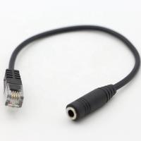 China RJ9 RJ10 to 3.5mm Female Audio Jack Headset Adapter Cable 30cm for Office Phone for sale