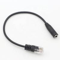 China RJ9 RJ10 to 3.5mm Female Audio Jack Headset Adapter Cable 30cm for Office Phone for sale