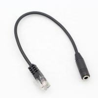 China RJ9 RJ10 to 3.5mm Female Audio Jack Headset Adapter Cable 30cm for Office Phone for sale