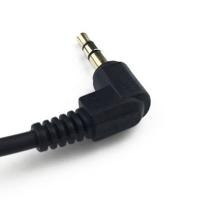 China OEM Coiled 1m to 5m 3.5mm TRS Stereo Audio Cable with 90-Degree Right Angle Connectors for sale
