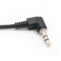 China OEM Coiled 1m to 5m 3.5mm TRS Stereo Audio Cable with 90-Degree Right Angle Connectors for sale