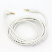 China Custom White Gold Connector Male to Male Right Angle 3.5mm Jack TRRS Plug Stereo Audio Cable 1m 2m 3m 5m for sale