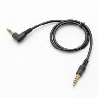 China OEM 90 Degree Right Angle 3.5mm TRRS Jack Male to Male Audio Cable 1m 2m 3m 5m for sale