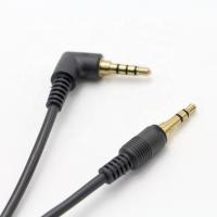 China OEM 90 Degree Right Angle 3.5mm TRRS Jack Male to Male Audio Cable 1m 2m 3m 5m for sale