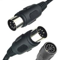 China Custom Shielded 7 Pin DIN Cable Male to Male Female 1m Length for Audio Devices for sale