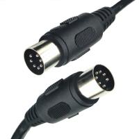 China Custom Shielded 7 Pin DIN Cable Male to Male Female 1m Length for Audio Devices for sale