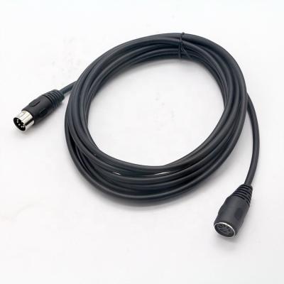 China Shielded 7 Pin DIN Male to Female MIDI Extension Cable 1M 3M 5M for sale