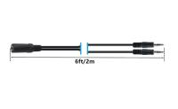 China 3.5mm Stereo Jack Audio Y Splitter Cable 2 Female to 1 Male for Headphone Speaker 0.2m-5m OEM for sale