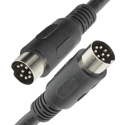 China Custom Fully Connected Shielded Male to Male 8 Pin Din Cable 1m 2m 3m for sale