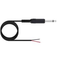 China 6.35mm TS Mono Male Audio Plug to Bare Wire Open End Cable 1m 2m 3m 5m for Microphone for sale
