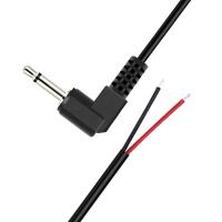 China 90 Degree Right Angle 2 Poles TS 3.5mm Stereo Audio Jack to Bare Wire Cable 1m for sale
