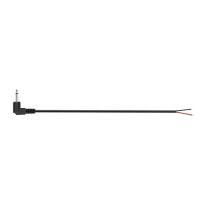 China 90 Degree Right Angle 2 Poles TS 3.5mm Stereo Audio Jack to Bare Wire Cable 1m for sale