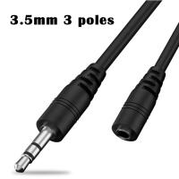 China Custom 1M 2M 3.5mm Male to Female Aux Audio Jack Extension Cable for Speaker Headphone for sale