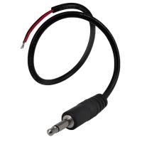 China Custom 2 Poles TS 3.5mm Stereo Audio Mono Jack Male Plug to Stripped Tinned Bare Wire End Cable 1m for sale