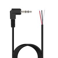 China 90 Degree Right Angle 3.5mm TRS Stereo Audio Jack to Bare Wire Cable 1m 2m for sale