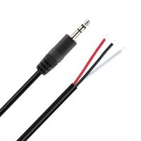 China Custom 3 Pole TRS 3.5mm Stereo Audio Jack to Tinned Bare Wire End Cable 1m for sale