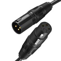 China OEM HiFi Microphone Cable 3-Pin XLR Male to Female 1m-15m Length Options with ROHS SGS CE Certification for sale