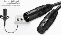 China OEM HiFi Microphone Cable 3-Pin XLR Male to Female 1m-15m Length Options with ROHS SGS CE Certification for sale