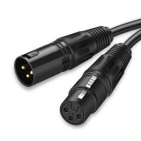 China 3-Pin XLR Audio Cable Male to Female 1m-15m Length Options for Microphone and DMX Applications for sale