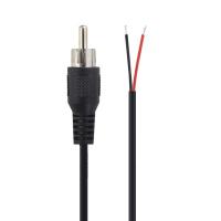 China Custom RCA Male Plug to Bare Stripped Wire Tinned Ends Cable for sale