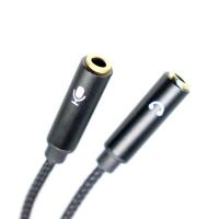 China 3.5mm Y Splitter Audio Cable 1 Input to 2 Output Stereo Mic Headphone Adapter Braided for sale