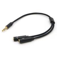 China 3.5mm Y Splitter Audio Cable 1 Input to 2 Output Stereo Mic Headphone Adapter Braided for sale