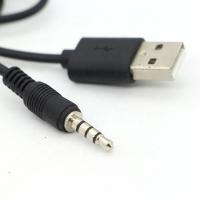 China Custom 3ft 3.5mm Male Aux Audio Jack to USB 2.0 Male Data Charger Cable for Car Speaker for sale