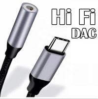 China USB C to 3.5mm Audio Adapter with DAC Chip 12cm Braided Cable for Samsung Pixel Google Phone for sale