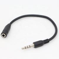 China 3.5mm TRRS Male to Female Stereo Aux Audio Extension Cable 20cm Custom Length for sale