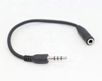 China 3.5mm TRRS Male to Female Audio Extension Cable 20cm 4 Poles Stereo Aux Cord for sale
