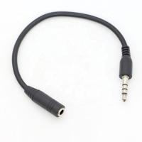 China 3.5mm TRRS Male to Female Stereo Aux Audio Extension Cable 20cm Custom Length for sale