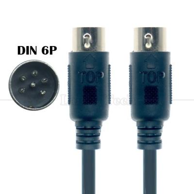 China 6-Pin DIN MIDI Extension Cable Male to Male 1m-10m for Keyboard Guitar Audio Equipment for sale