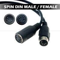 China Shielded Male to Female MIDI 5 Pin DIN Connector Extension Cable 1m 2m 3m 5m OEM for sale