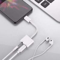 China USB C to 3.5mm Headphone Jack Adapter 2 in 1 DAC Audio Dongle with Charging Port 13cm for Pixel Samsung for sale
