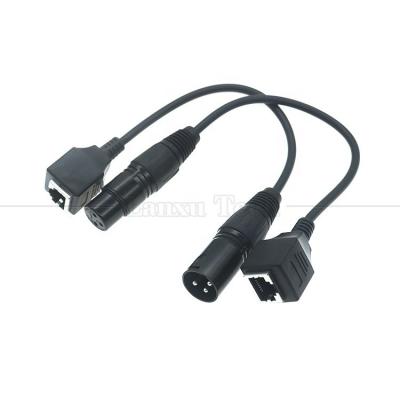 China XLR 3 Pin to RJ45 Female DMX Adapter Cable 28cm for LED Audio Lighting Control for sale