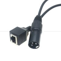 China XLR 3 Pin to RJ45 Female DMX Adapter Cable 28cm for LED Audio Lighting Control for sale