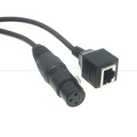 China XLR 3 Pin to RJ45 Female DMX Adapter Cable 28cm for LED Audio Lighting Control for sale