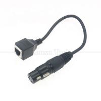 China XLR 3 Pin to RJ45 Female DMX Adapter Cable 28cm for LED Audio Lighting Control for sale