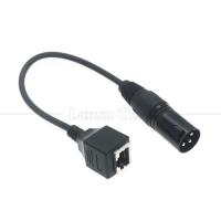 China XLR 3 Pin to RJ45 Female DMX Adapter Cable 28cm for LED Audio Lighting Control for sale