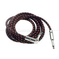 China 6.35mm Mono TS Guitar Cable 1m 3m 5m Lengths with Braided Nylon Jacket for Electric Guitar and Amplifier for sale